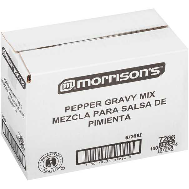 Morrison's Green Label Pepper Gravy Mix 6/24 oz. - C.H. Guenther